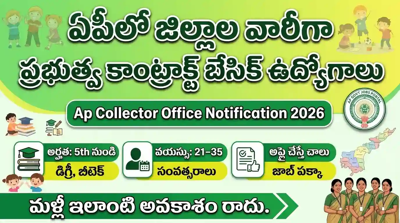 Ap Collector Office Notification 2026 District Wise Jobs: జిల్లాల ...