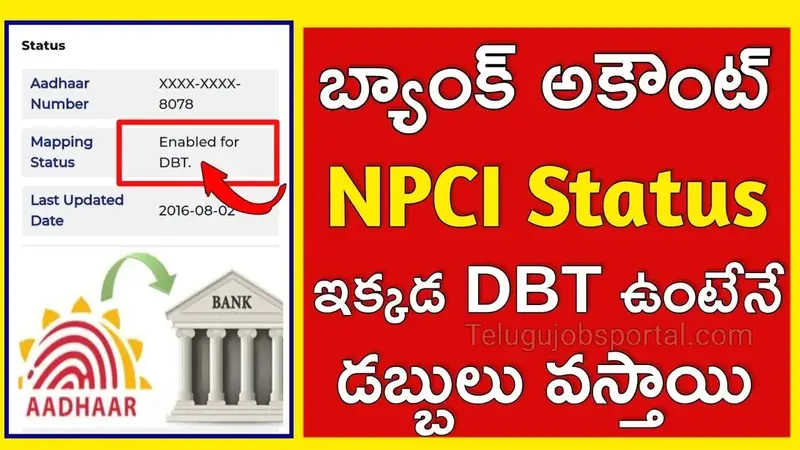 NPCI Status Check Online 2026: Aadhaar Bank Link Status ఎలా చెక్ చేయాలి ...